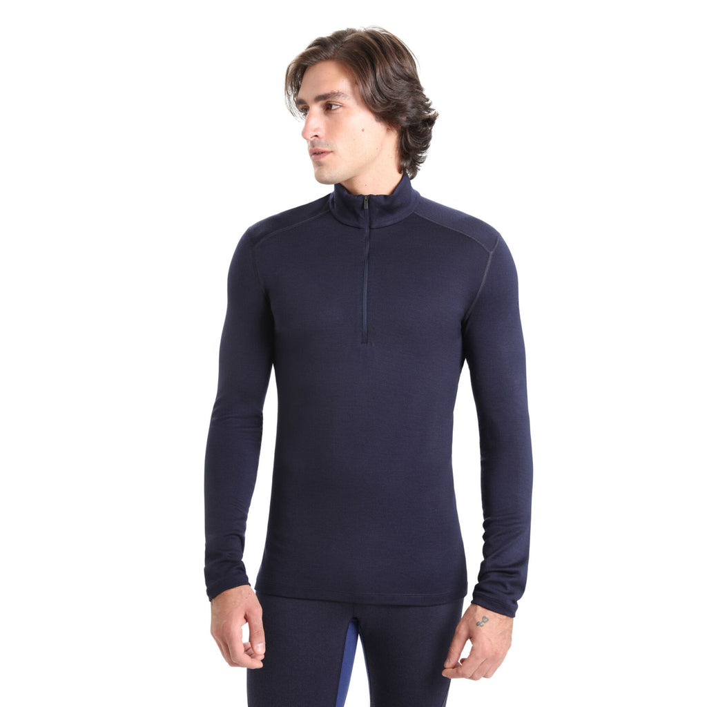 Icebreaker Mens 260 Tech Long Sleeve Half Zip Thermal Top - Midnight Navy