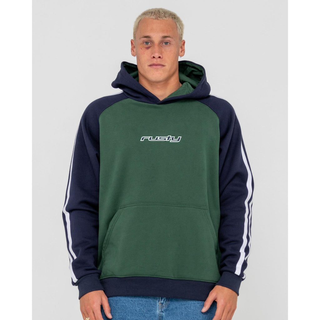 Rusty Denny Raglan Fleece Hoodie - Mens